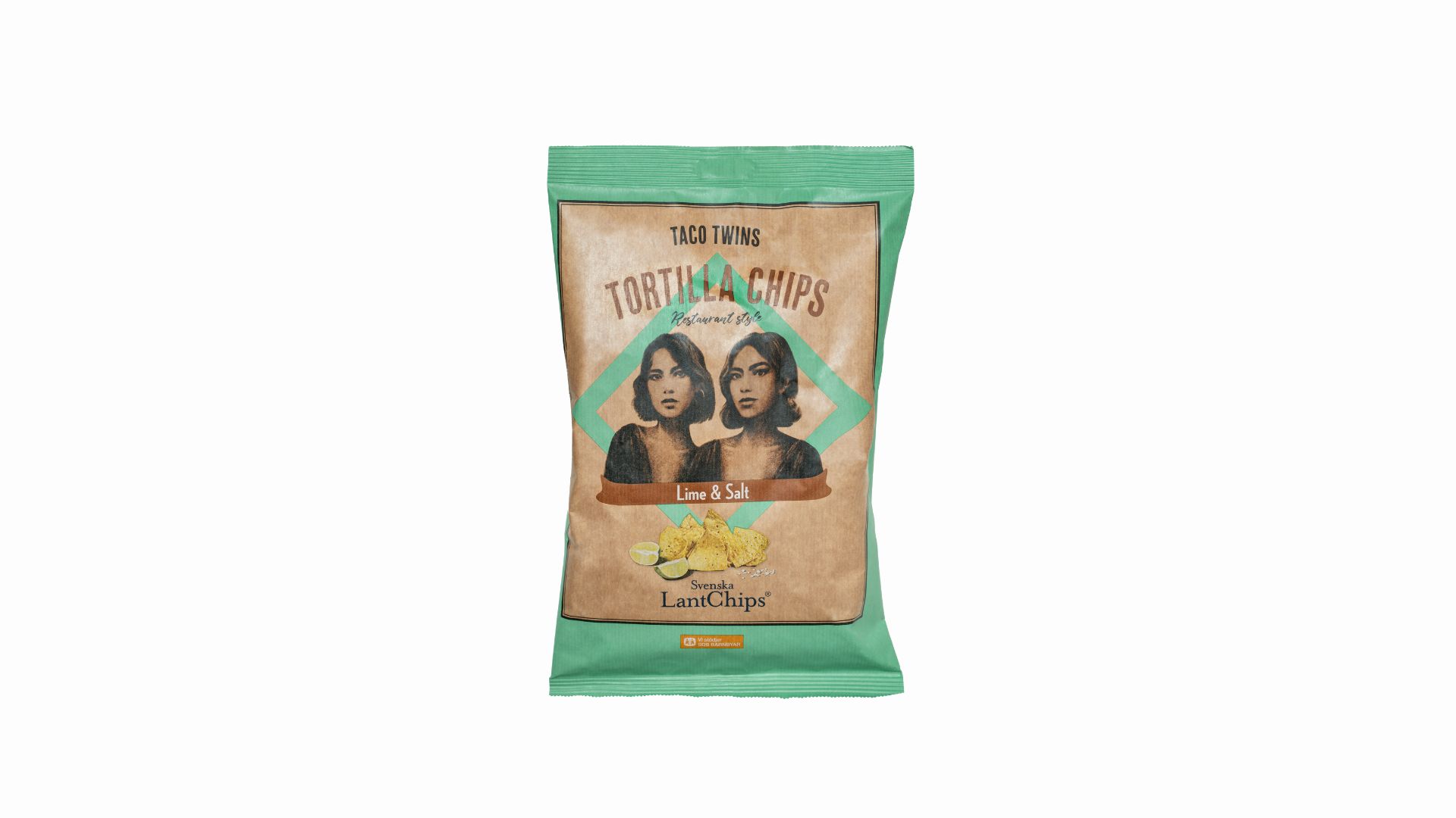 Svenska LantChips Tortilla chips Lime & Salt, 120g - Butikstrender