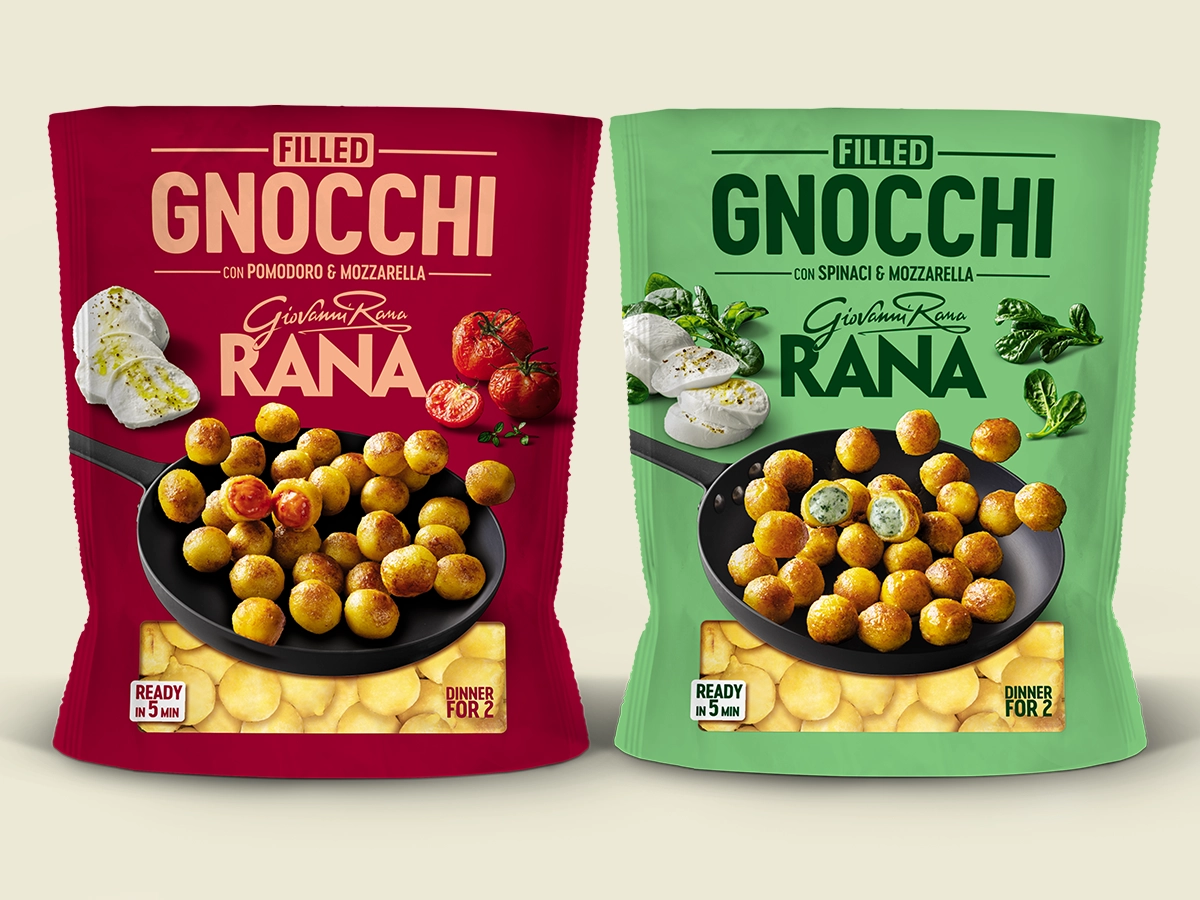 Fylld gnocchi, krispig yta, mjuk inre textur och en smakrik ...